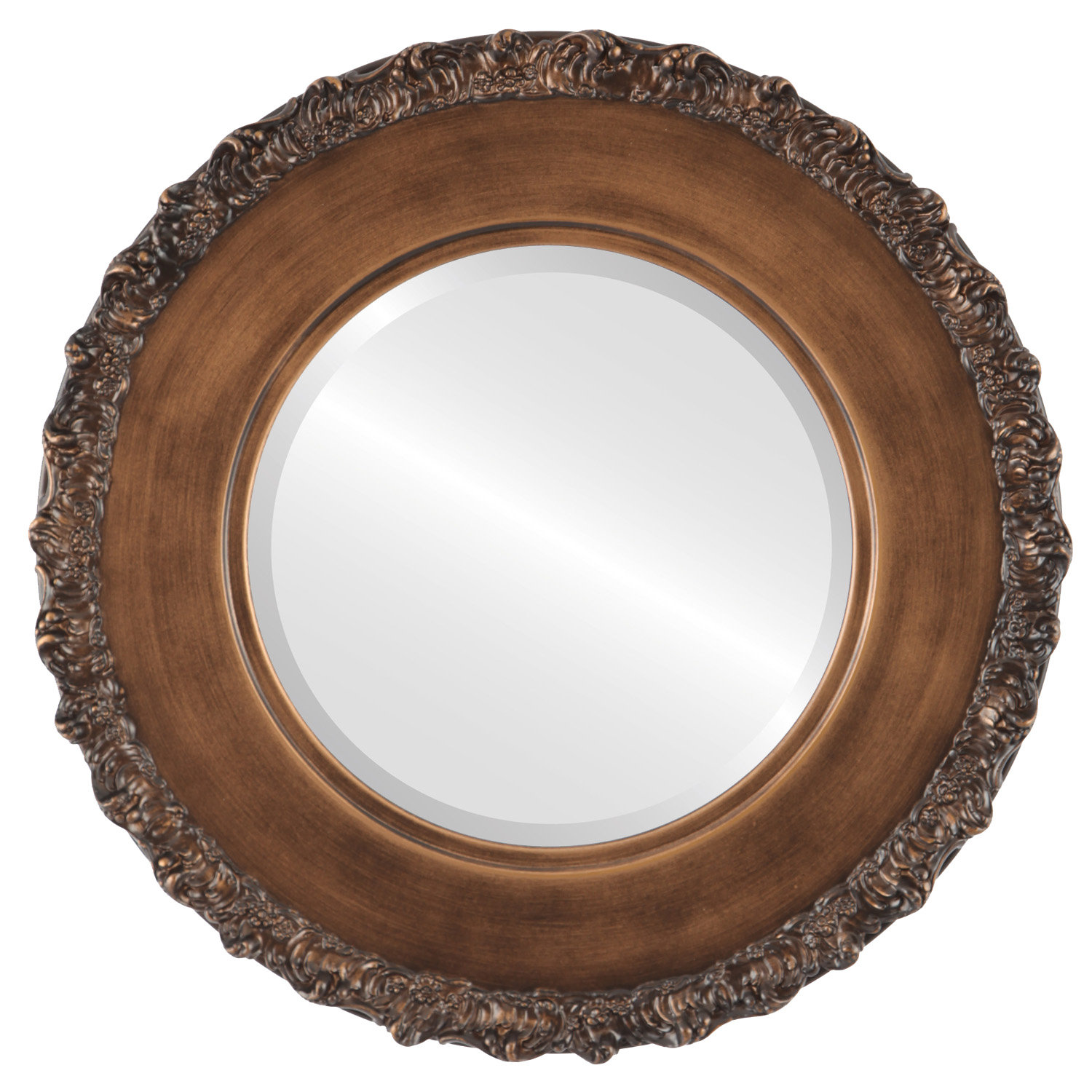 House of Hampton® Wingard Round Wood Wall Mirror | Wayfair
