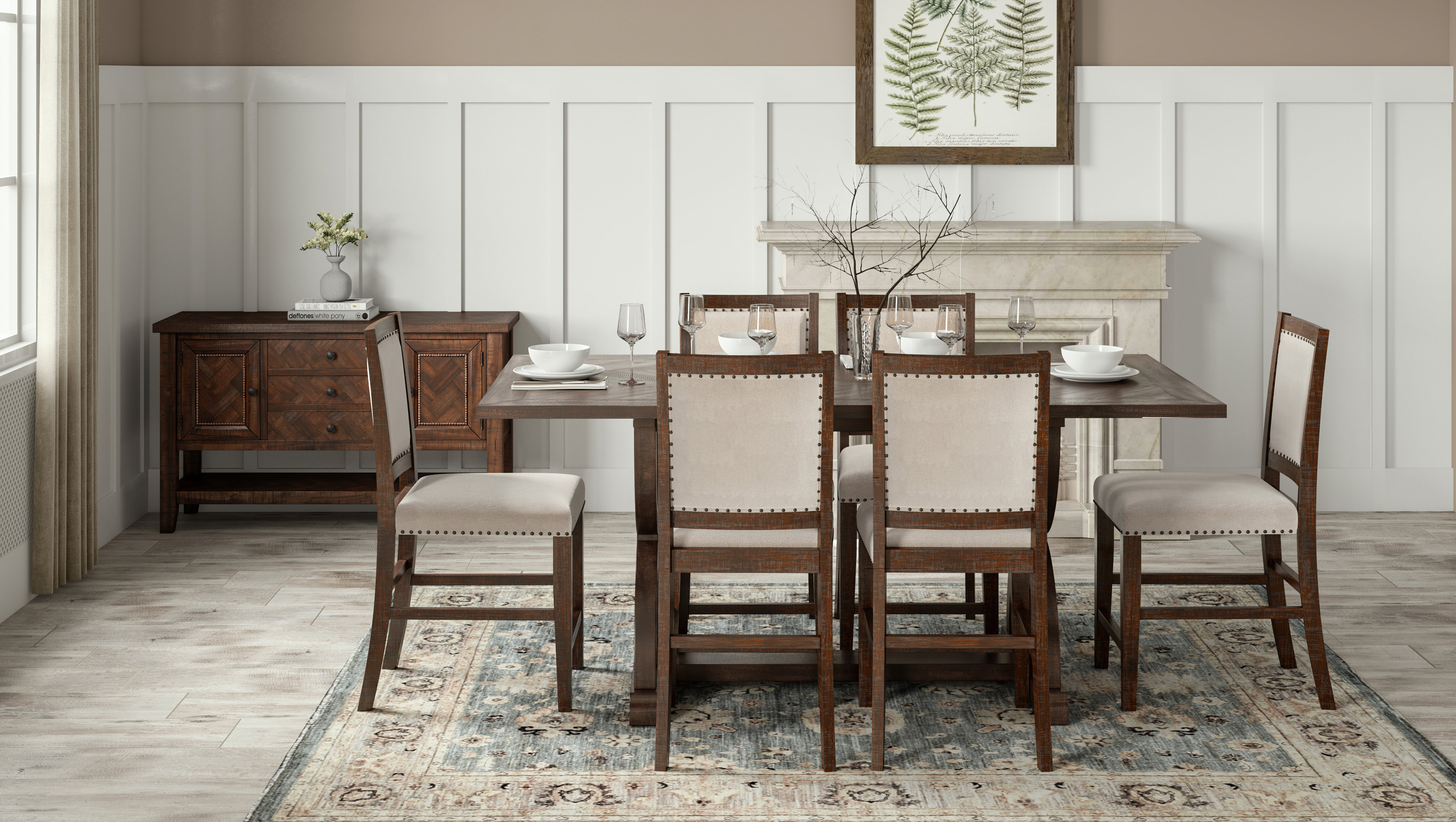 One Allium Way® Paloalto Counter Height Extendable Dining Set & Reviews | Wayfair