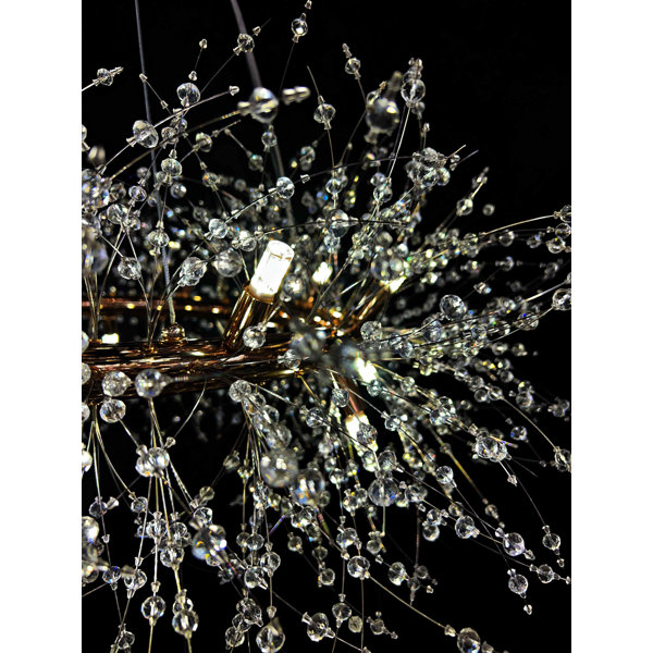 Mercer41 Jannuel 16 - Light Crystal Sputnik Wagon Wheel Chandelier ...