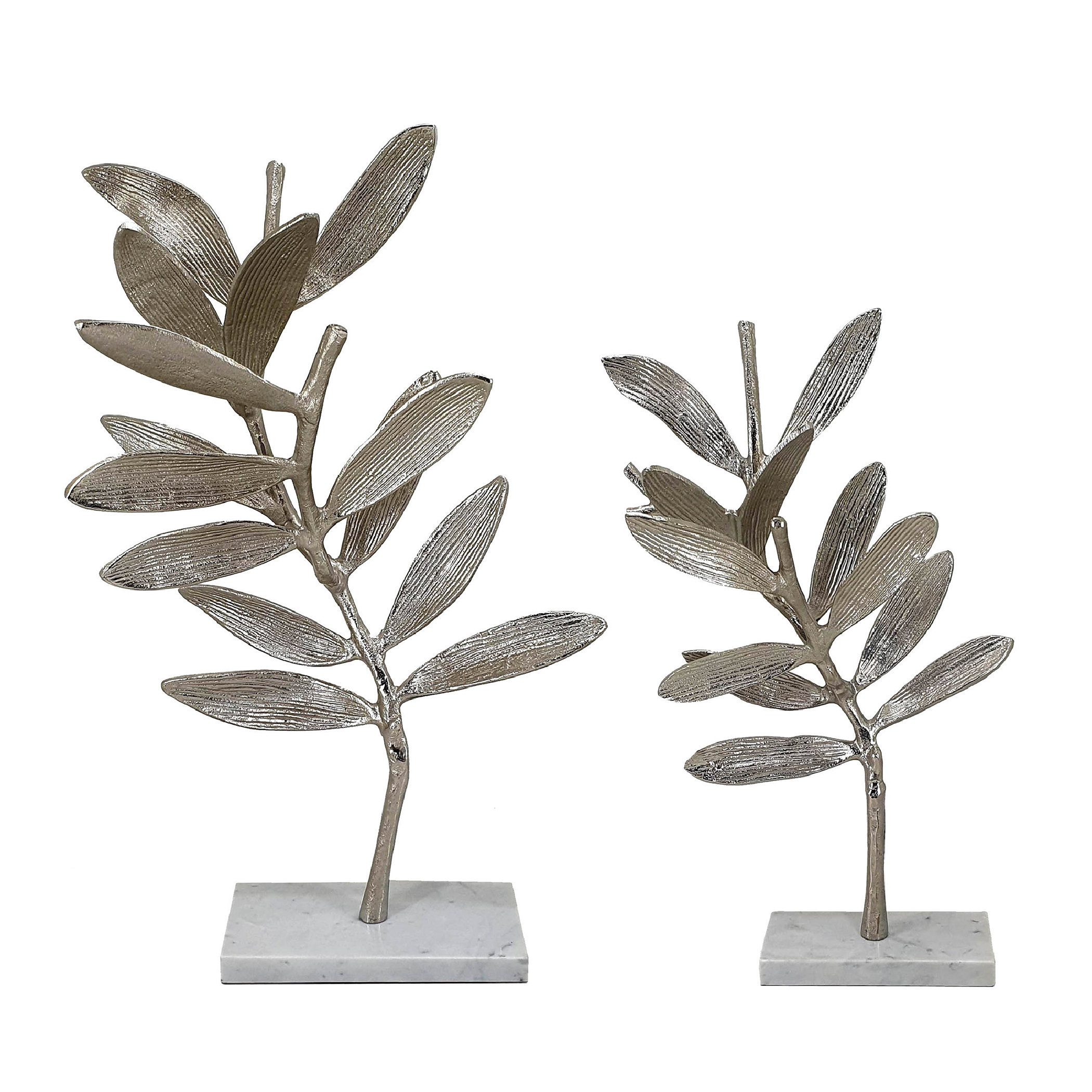 Winston Porter 2 Piece Isaha Intrinsic Leaf Aluminum Sculpture Set ...