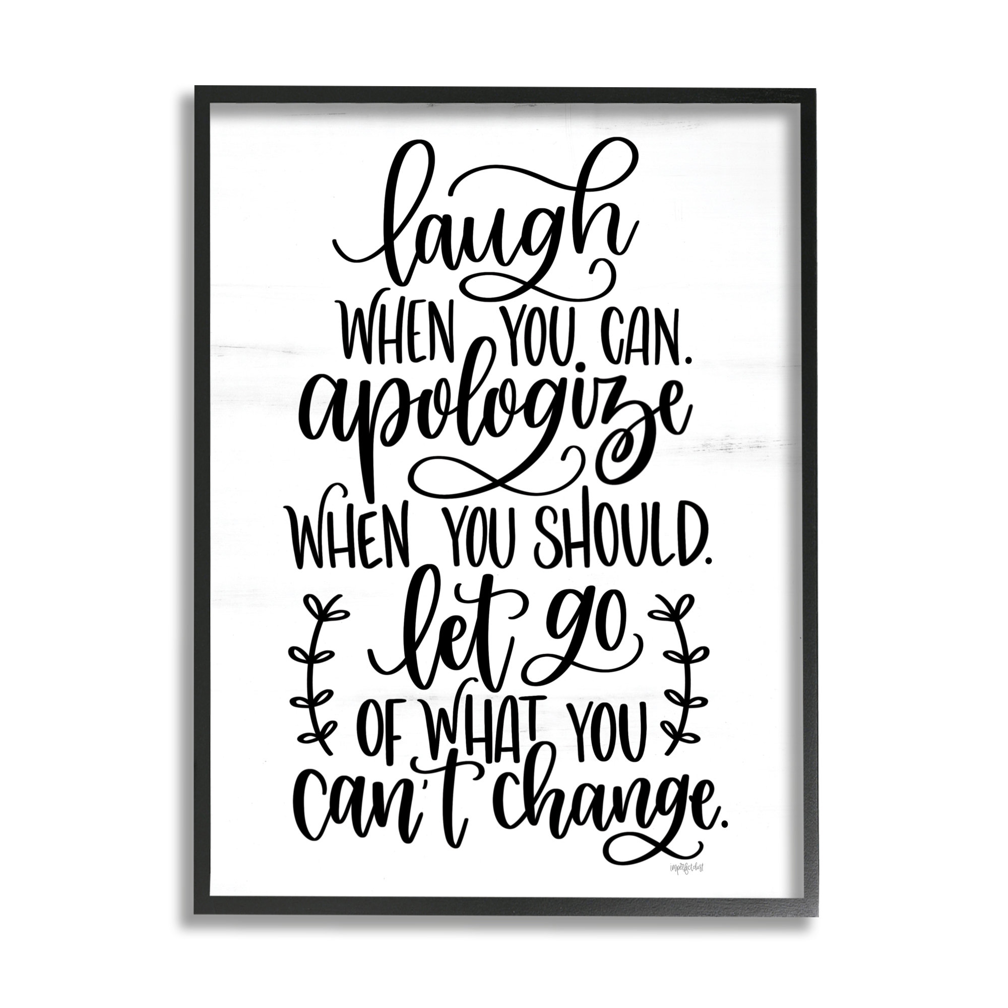 Stupell Industries Inspirational Life Quote Script Calligraphy Birch ...