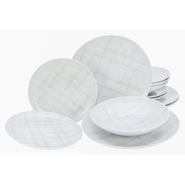 Creatable Porcelain China Dinnerware - Set of 12 | Wayfair.co.uk