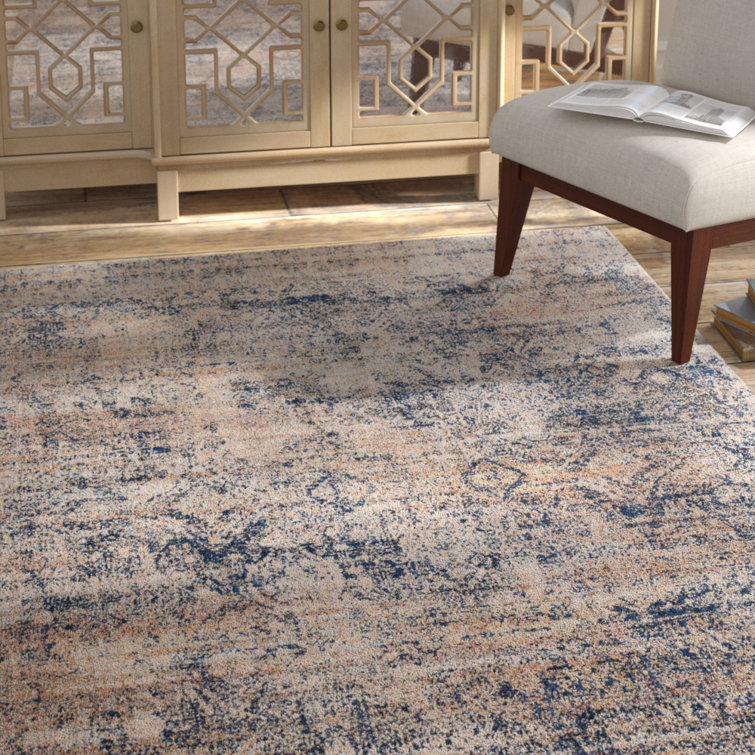 Bungalow Rose Postale Oriental Blue/Brown Area Rug & Reviews | Wayfair