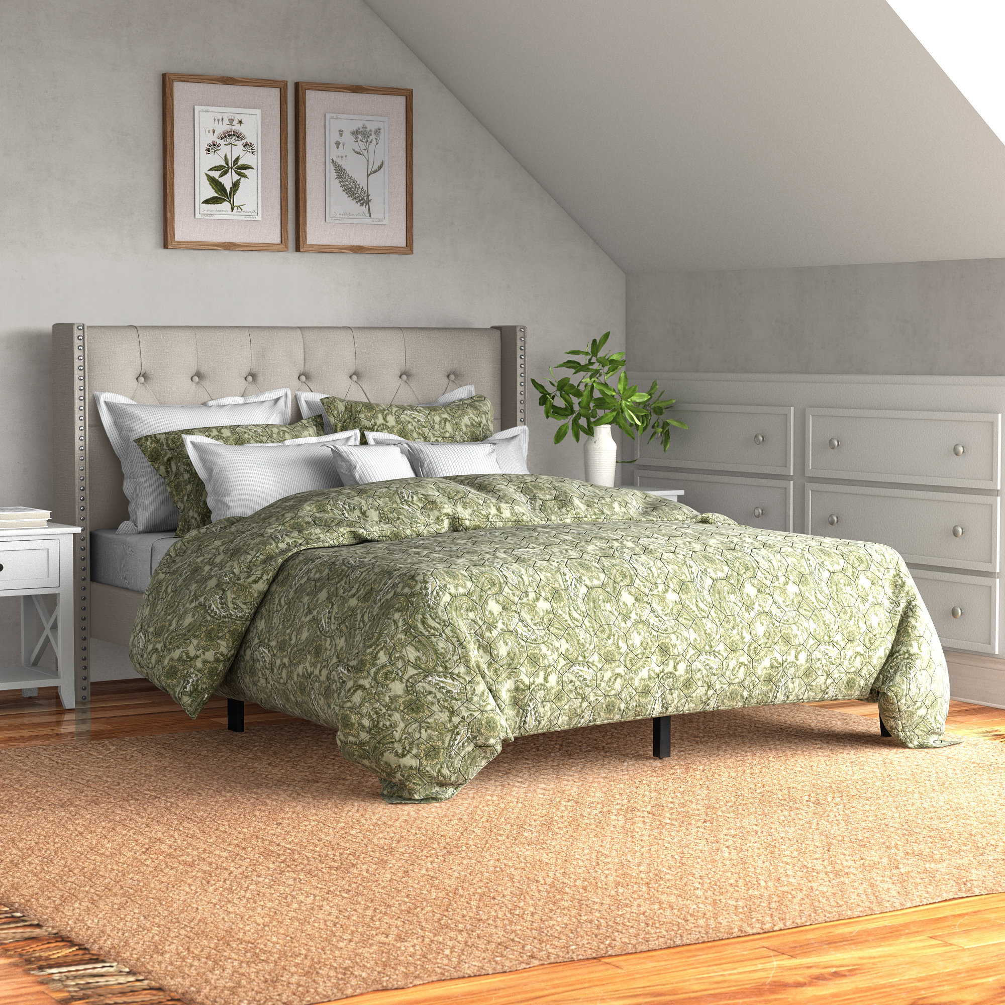 Andover Mills™ Aileen Tufted Upholstered Low Profile Platform Bed ...