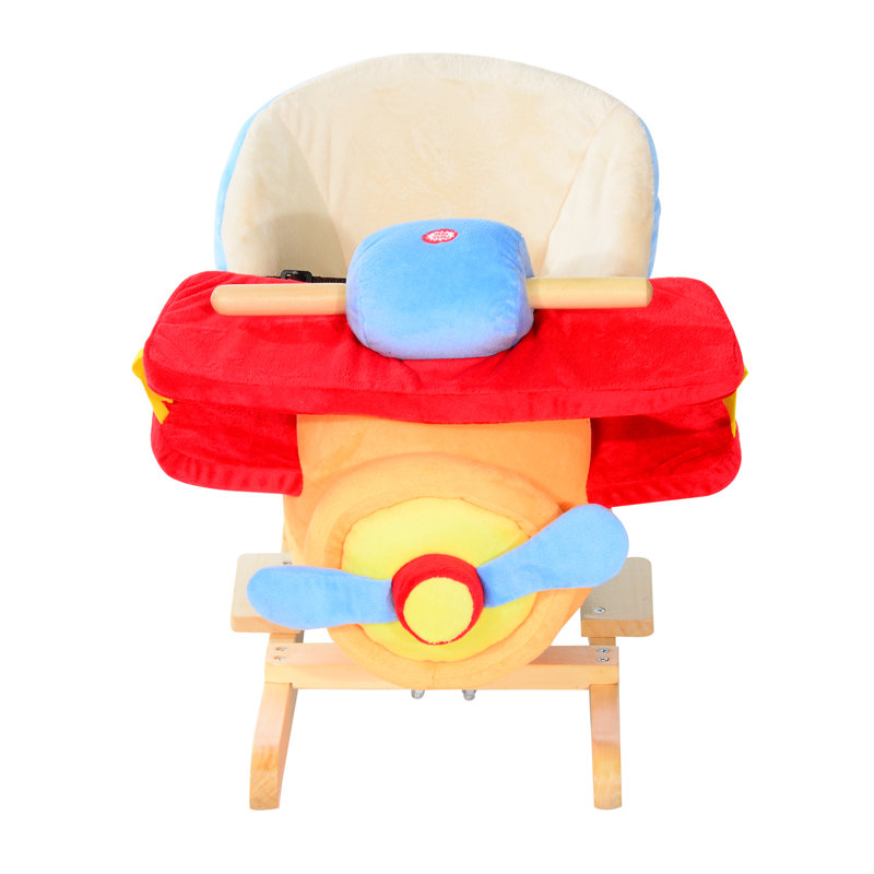 Qaba Kids Plush Airplane Rocker & Reviews | Wayfair