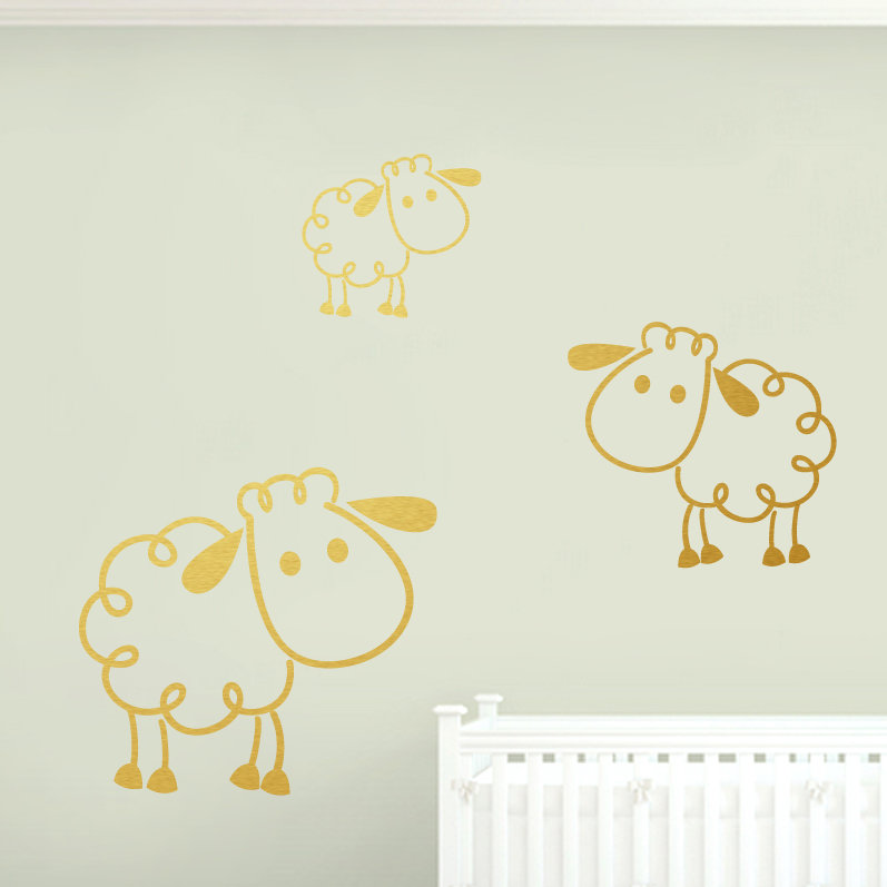 SweetumsWallDecals 3 Piece Sheep Wall Decal Set | Wayfair