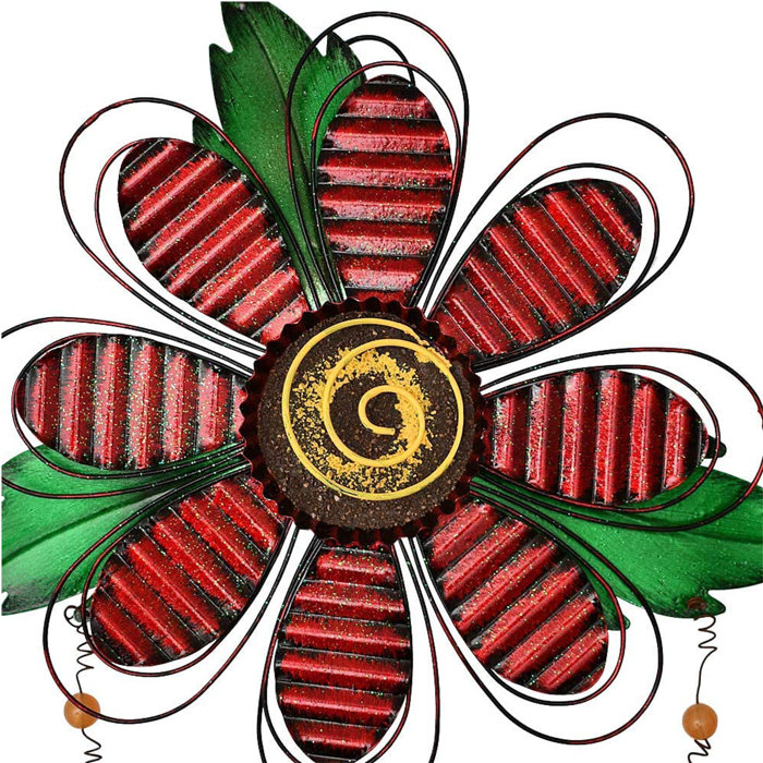 Arlmont & Co. Metal Daisy Welcome Hanging Sign & Reviews | Wayfair