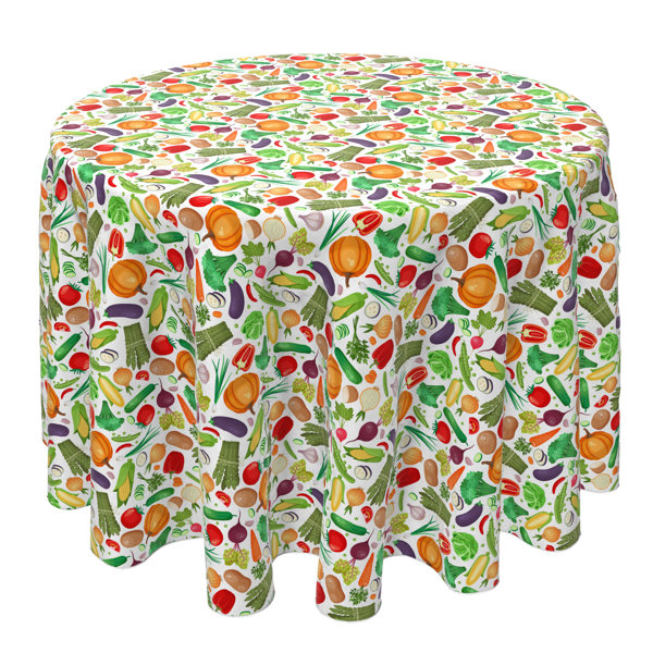 Bless international Mermec Round Cotton Twill Tablecloth | Wayfair