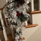 The Holiday Aisle® Winter Snow Flocked Faux Pine Swag & Reviews | Wayfair