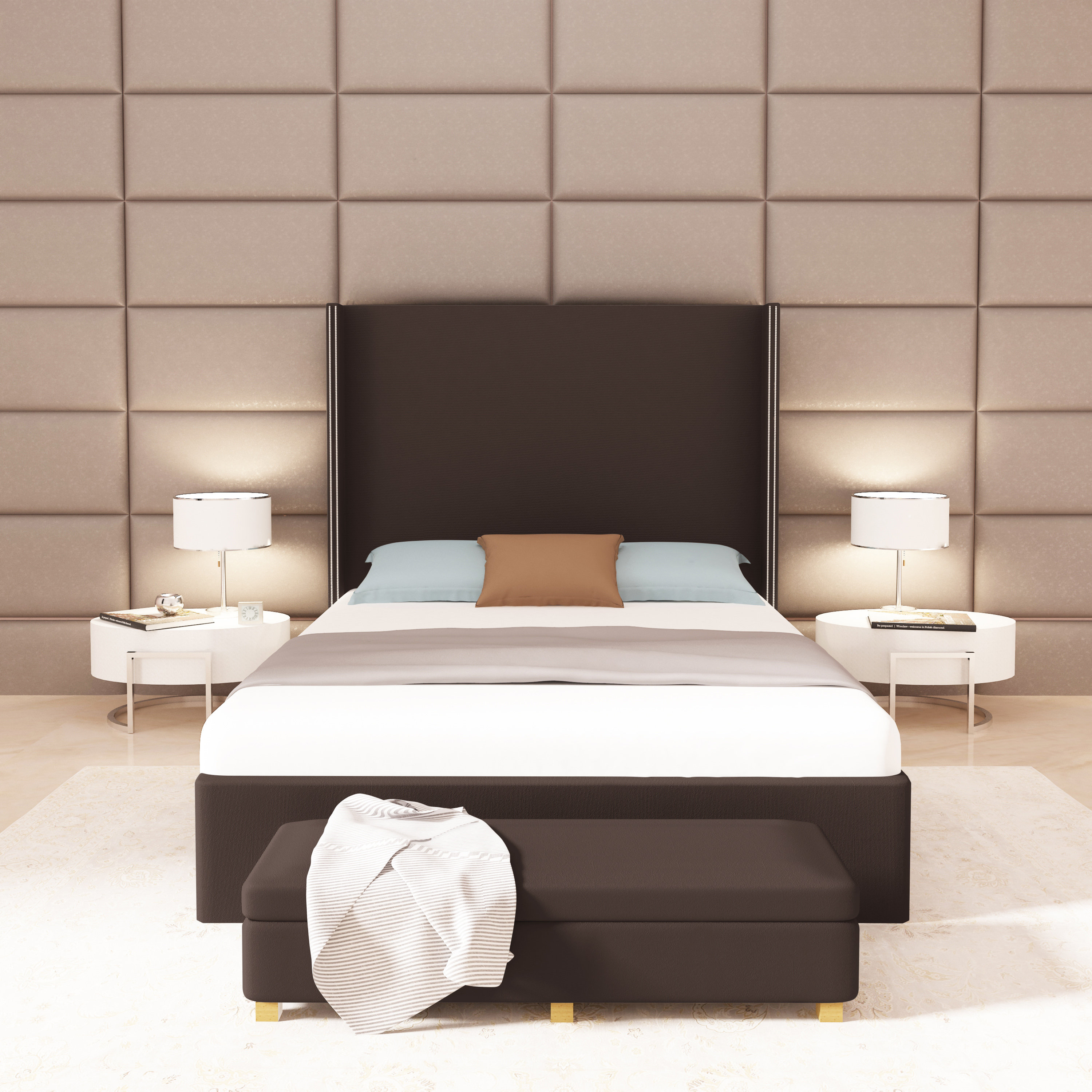 Tandem Arbor Kaiser Box Upholstered Bed | Wayfair