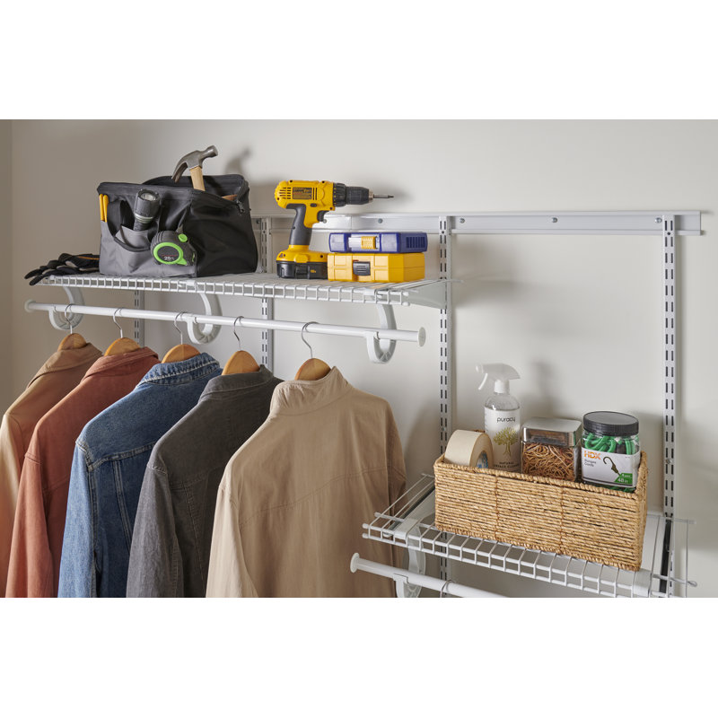 ClosetMaid ShelfTrack 48" W - 72" W Closet System Starter Kit & Reviews ...