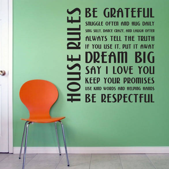 Wallums Wall Decor House Rules Wall Decal | Wayfair