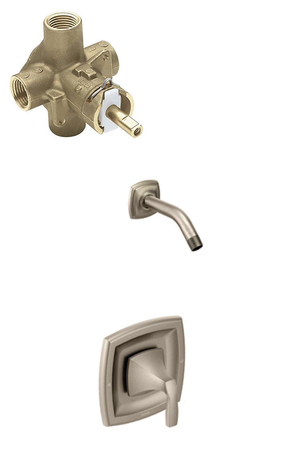 Moen Voss Shower Faucet with Rough-in Valve and Posi-Temp & Reviews ...