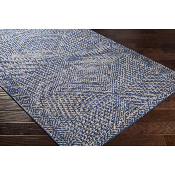 Surya Julianne Southwestern Hand-Knotted Denim Area Rug | Wayfair