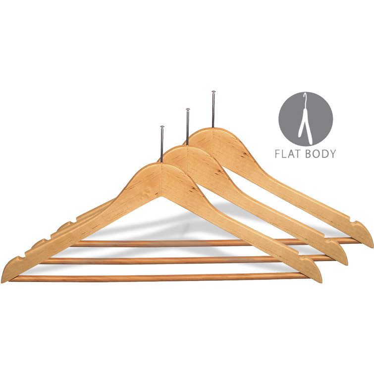 Rebrilliant Flat Anti-Theft Wood Hanger | Wayfair