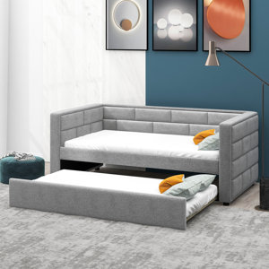 Latitude Run® Jeyline Upholstered Daybed with Trundle | Wayfair