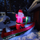 The Holiday Aisle® Fishing Santa Inflatable & Reviews | Wayfair