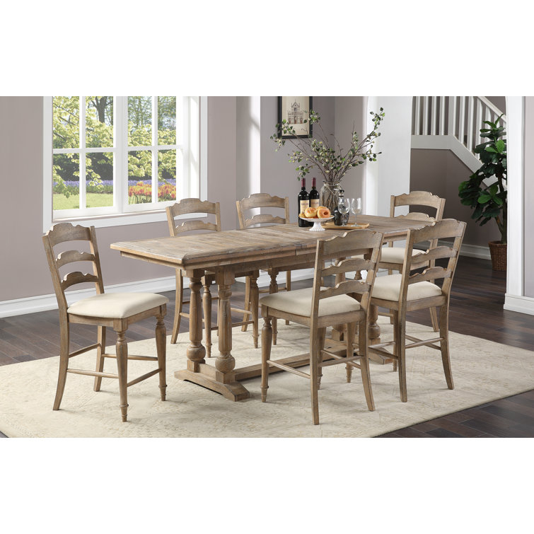 Winners Only, Inc. Counter Height Extendable Trestle Dining Table | Wayfair