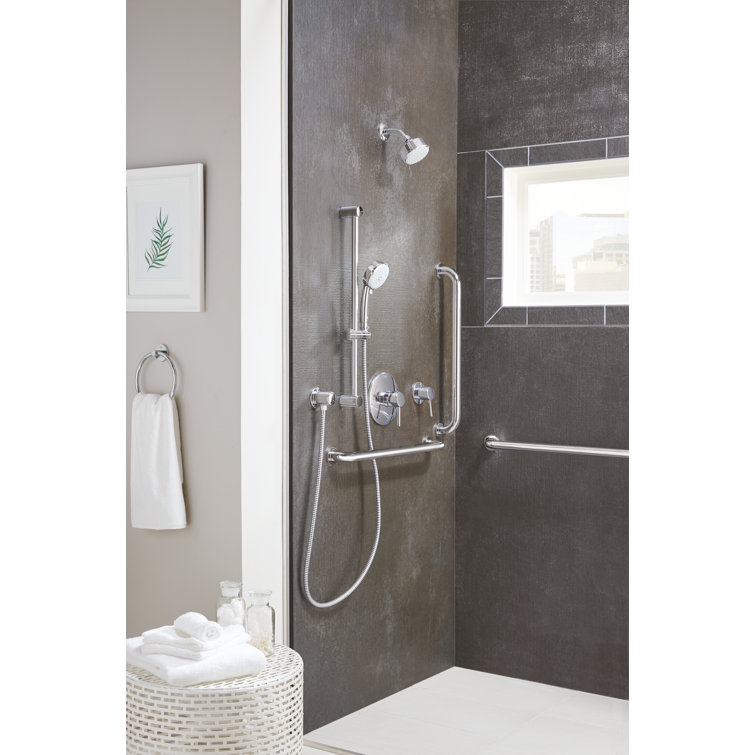 Shower Arm Brushed Nickel GROHE Relexa Shower Wall Union - 1/2" NPT ...