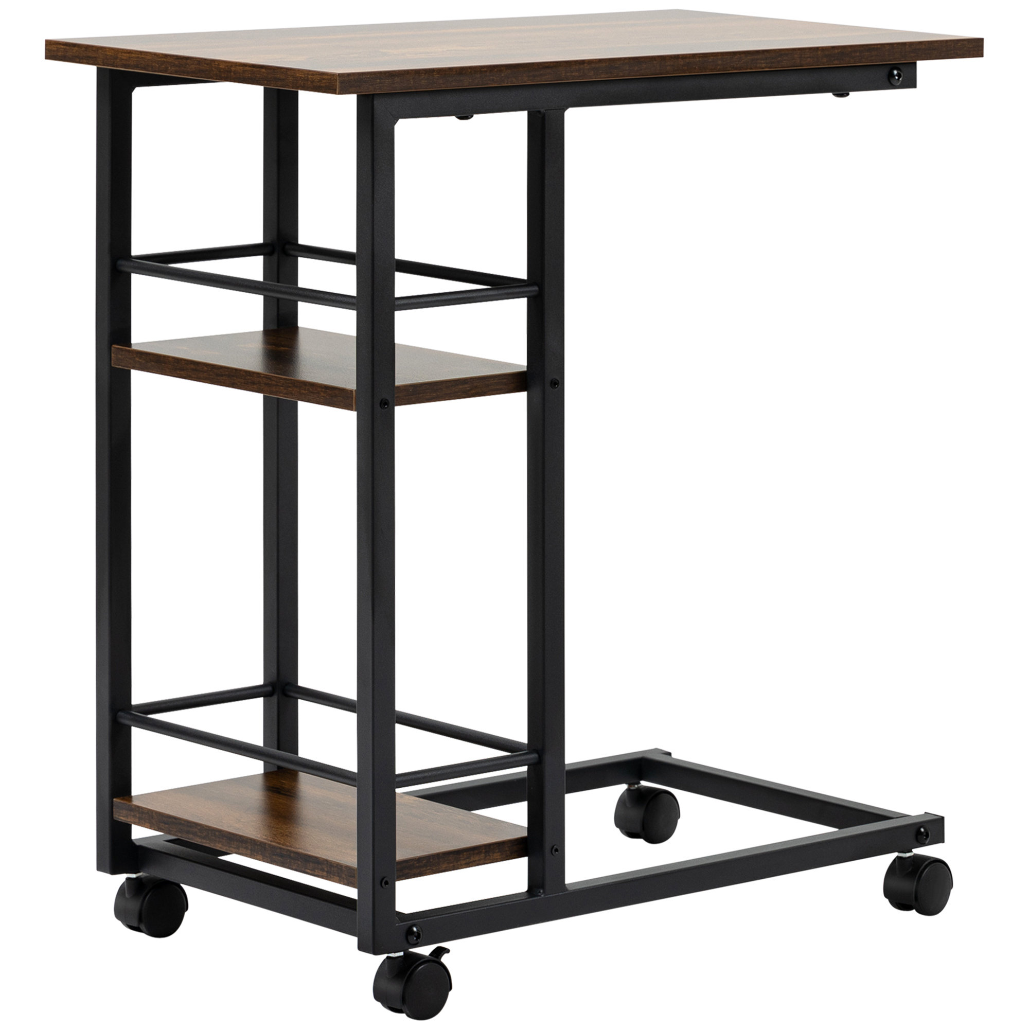 17 Stories Treylen 23.5'' Tall Wheel End Table | Wayfair