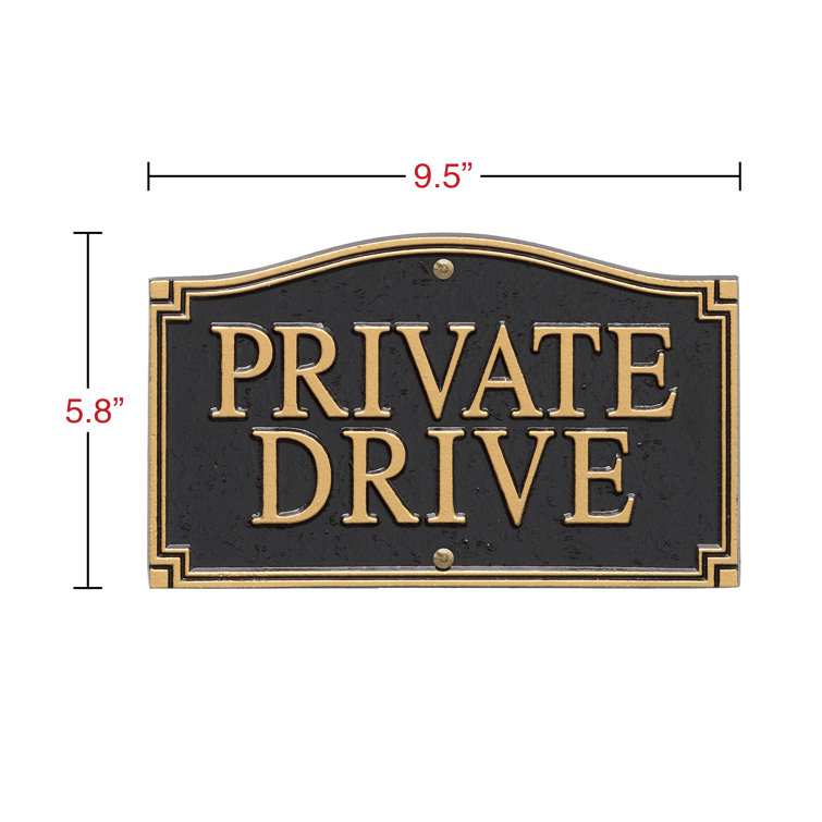 Whitehall Products Private Drive Garden Sign & Reviews | Wayfair