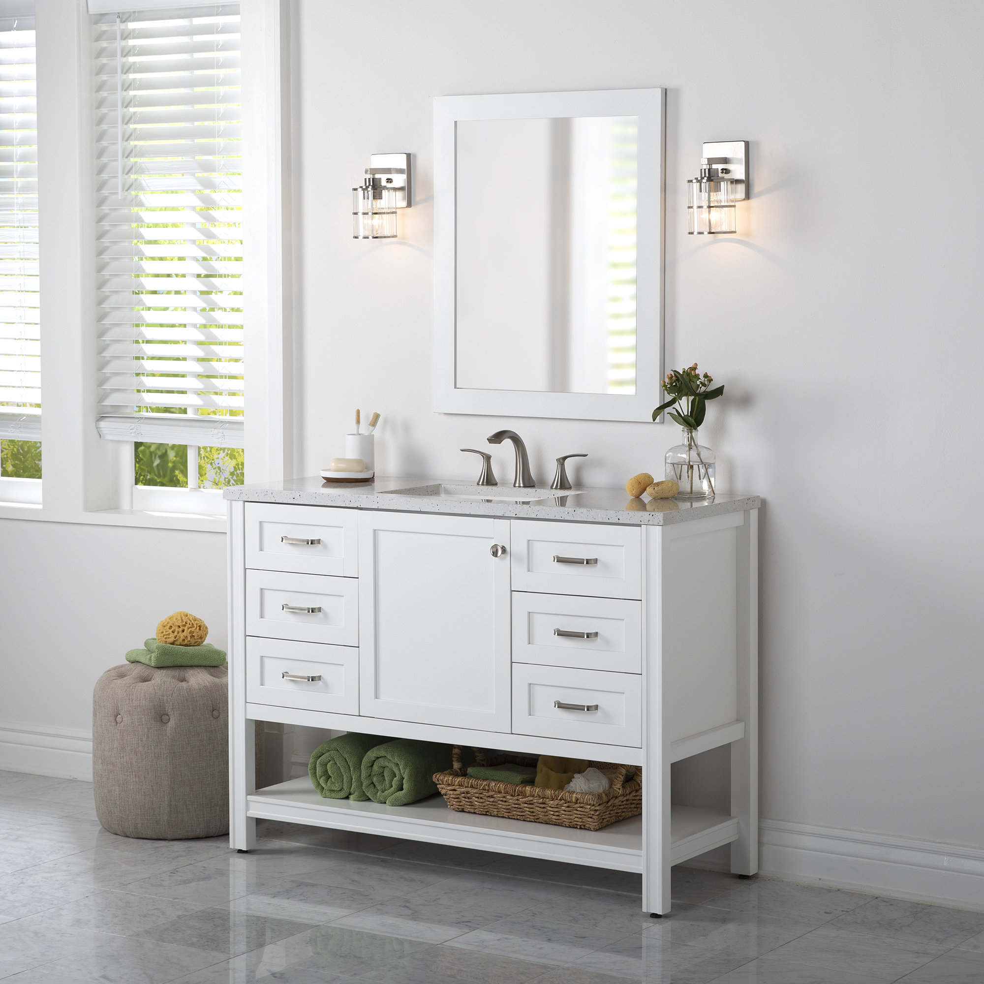 Red Barrel Studio® Nuru 48" Single Bathroom Vanity Set | Wayfair