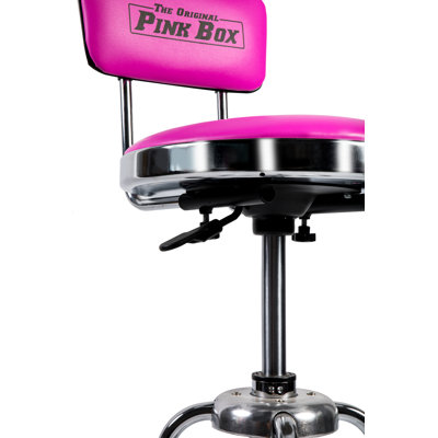 The Original Pink Box Swivel Adjustable Height Bar Stool | Wayfair