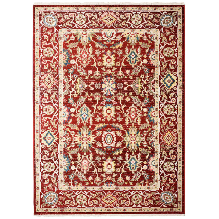 Latitude Vive Sutherby Flatweave Red/Cream Rug | Wayfair.co.uk