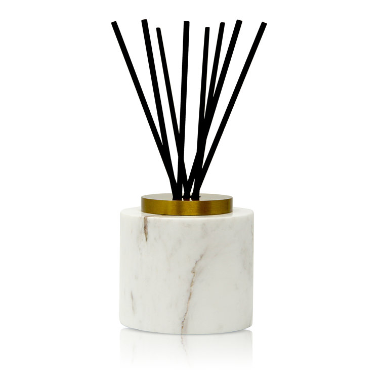 Vivience White Marble Reed Diffuser | Wayfair