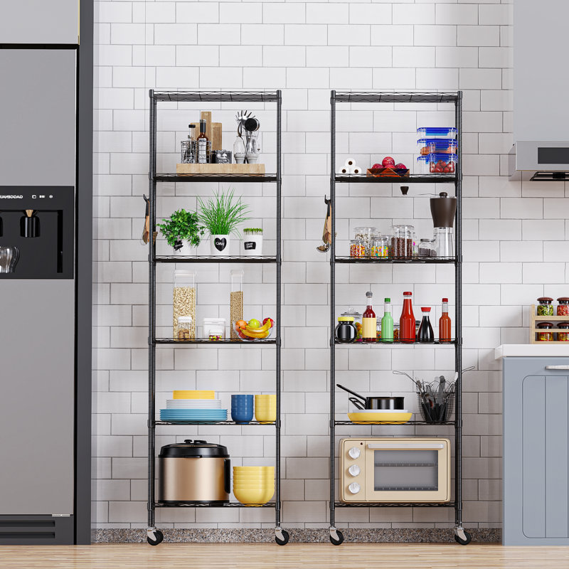 Rebrilliant Luanni 68.9" H x 21.26" W x 11.42" D Shelving Rack | Wayfair