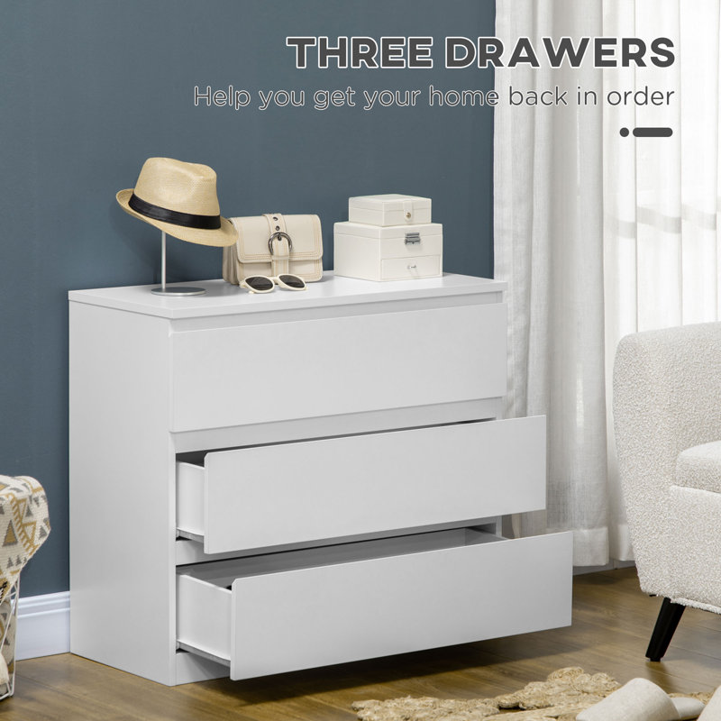 17 Stories Keethan 3 - Drawer Chest of Drawers | Wayfair.co.uk
