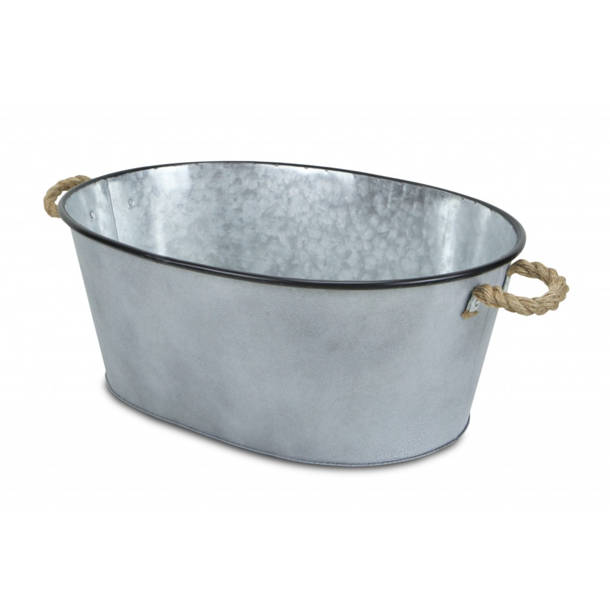 Gracie Oaks 2 Piece Galvanized Metal Bucket Set & Reviews | Wayfair