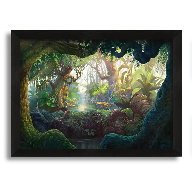 Union Rustic Digital Art Jungle - Picture Frame Graphic Art on Canvas ...