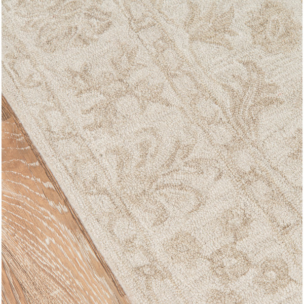 Birch Lane™ Cece Handmade Wool Beige Rug & Reviews | Wayfair