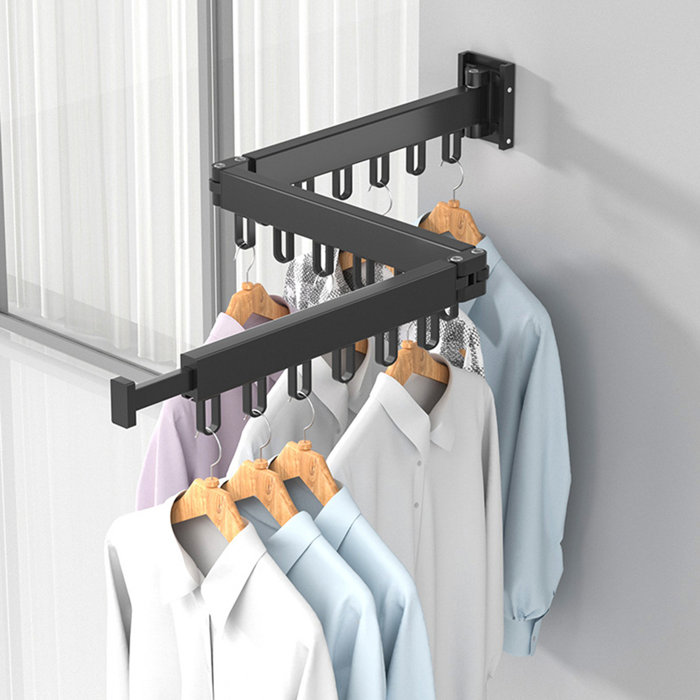 Rebrilliant Collapsible Wall-Mounted Drying Rack & Reviews | Wayfair