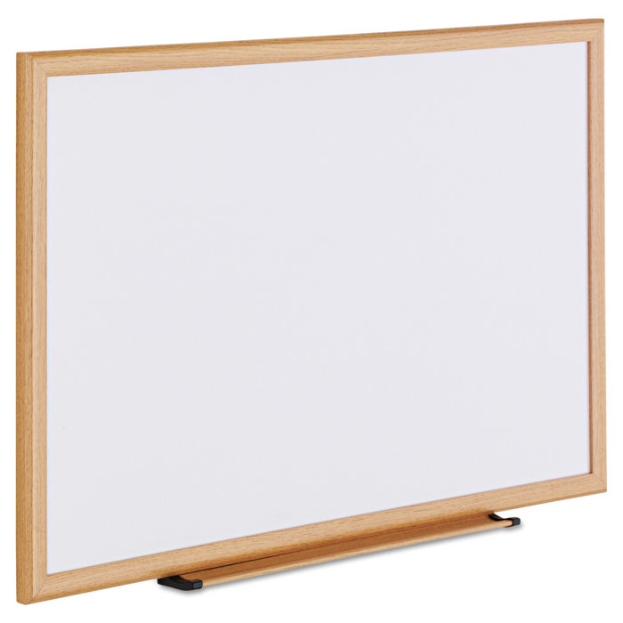 Universal Oak Frame Dry-Erase Wall Mounted Whiteboard & Reviews | Wayfair