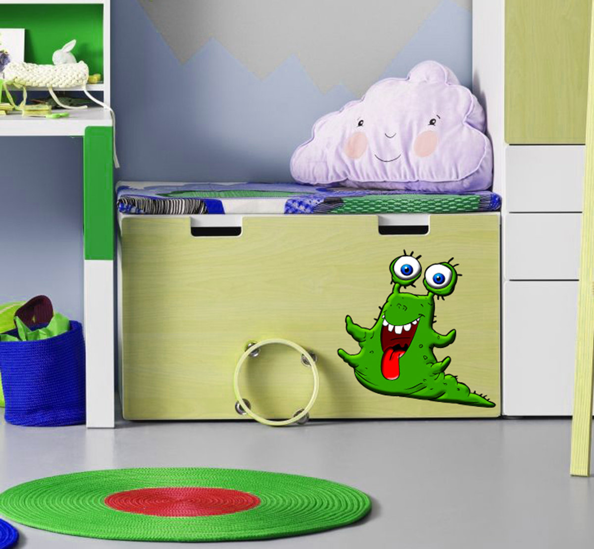 Trinx Funny Monster Wall Decal, Funny Monster Wall Sticker, Funny ...