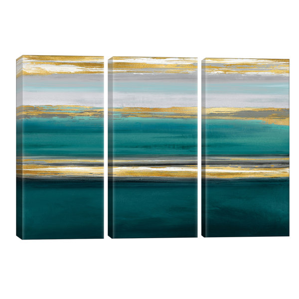 Teal Lines Print | Wayfair.co.uk