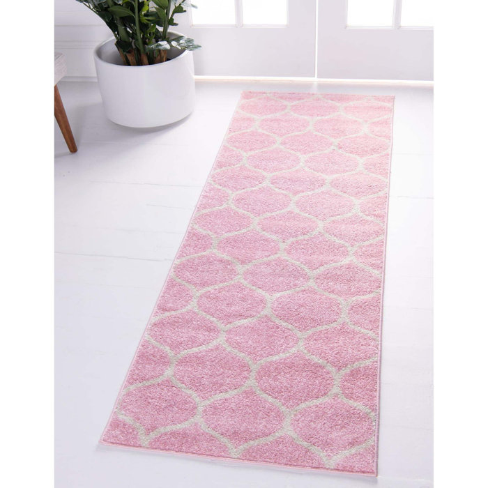 Bungalow Rose Llanet Performance Pink Rug & Reviews | Wayfair