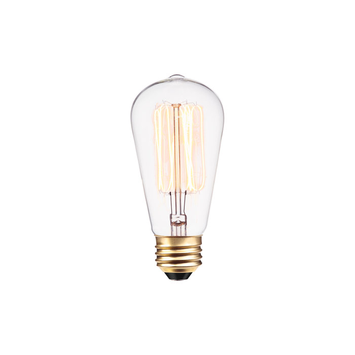 40 Watt, A19 Incandescent Dimmable Light Bulb, Warm White (2200K) E26 ...