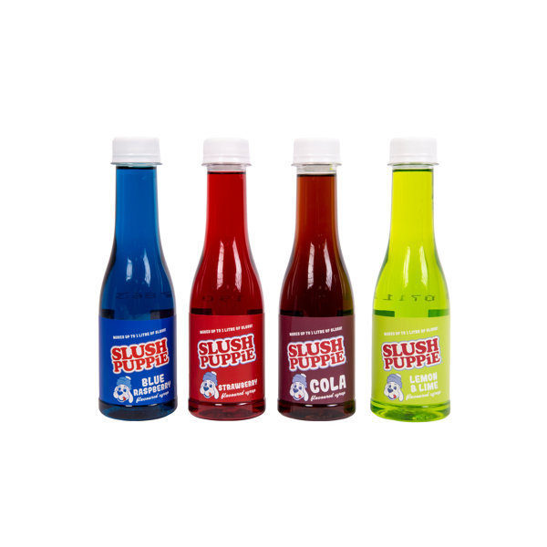 SLUSH Puppie Syrup - 4 Pack - Blue Raspberry, Strawberry, Lemon & Lime ...