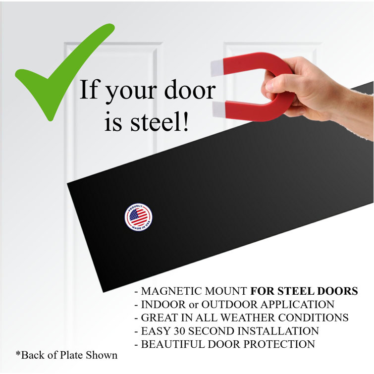 Symple Stuff Ackman Door Kick Plate - Anodized Aluminum – Magnetic ...