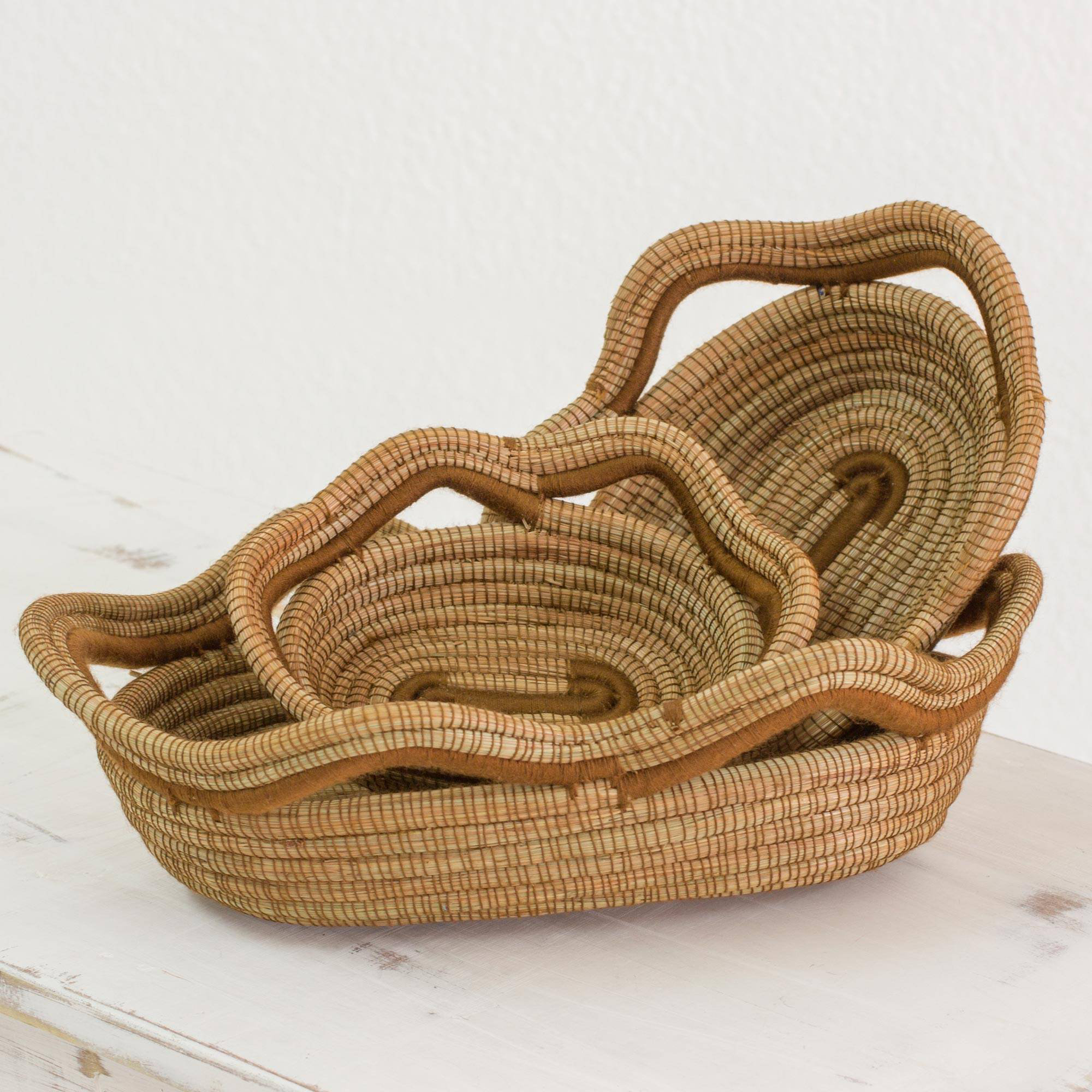 World Menagerie Forest Trail 3 Piece Solid Wood Basket Set | Wayfair