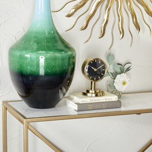 Greyleigh™ Analog Stainless Steel Mechanical Tabletop Clock | Wayfair