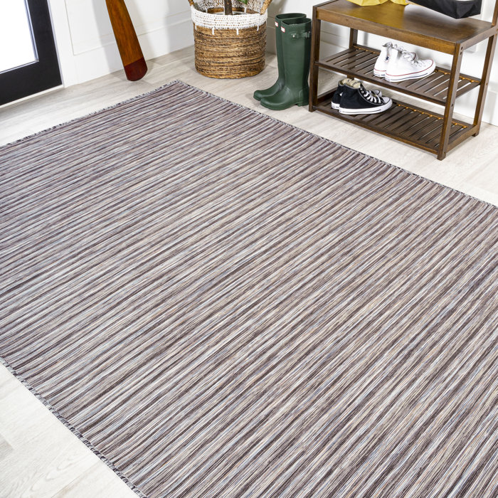 Longshore Tides Amold Dary Gray Indoor/Outdoor Rug | Wayfair