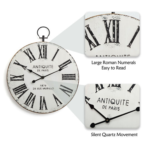 Gracie Oaks Jamel Metal Wall Clock & Reviews | Wayfair