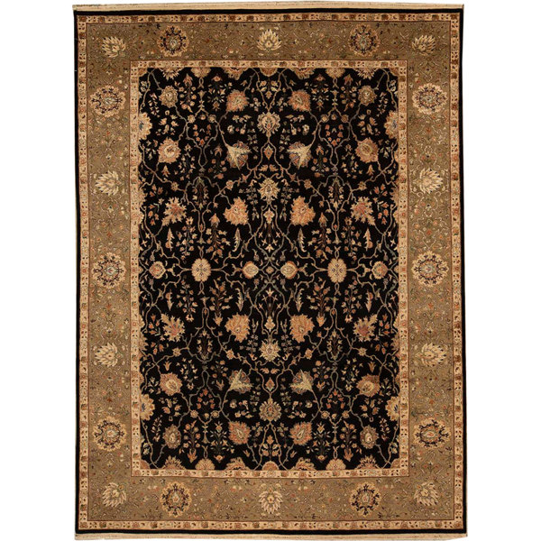 Bokara Rug Co., Inc. Hand-Knotted High-Quality Black and Brown Area Rug ...