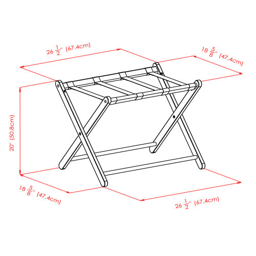 Winsome Folding Wood Luggage Rack & Reviews | Wayfair