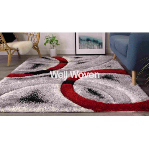 Well Woven San Francisco Performance Red/Black/Gray Rug & Reviews | Wayfair