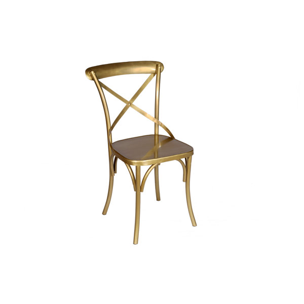 Mercer41 Eliora Metal Cross Back Side Chair | Wayfair